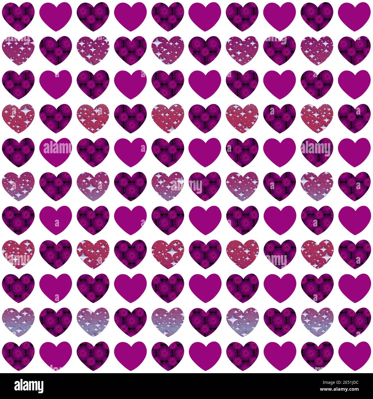 Seamless pattern hearts color Cut Out Stock Images & Pictures - Alamy