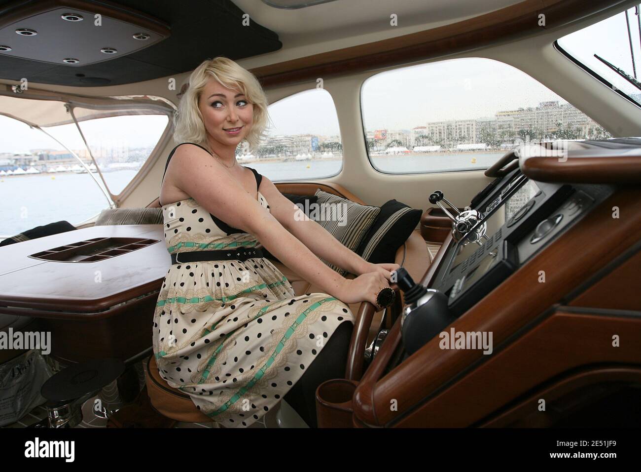 EXCLUSIVE. British singer Victoria Hart poses for pictures aboard a ...