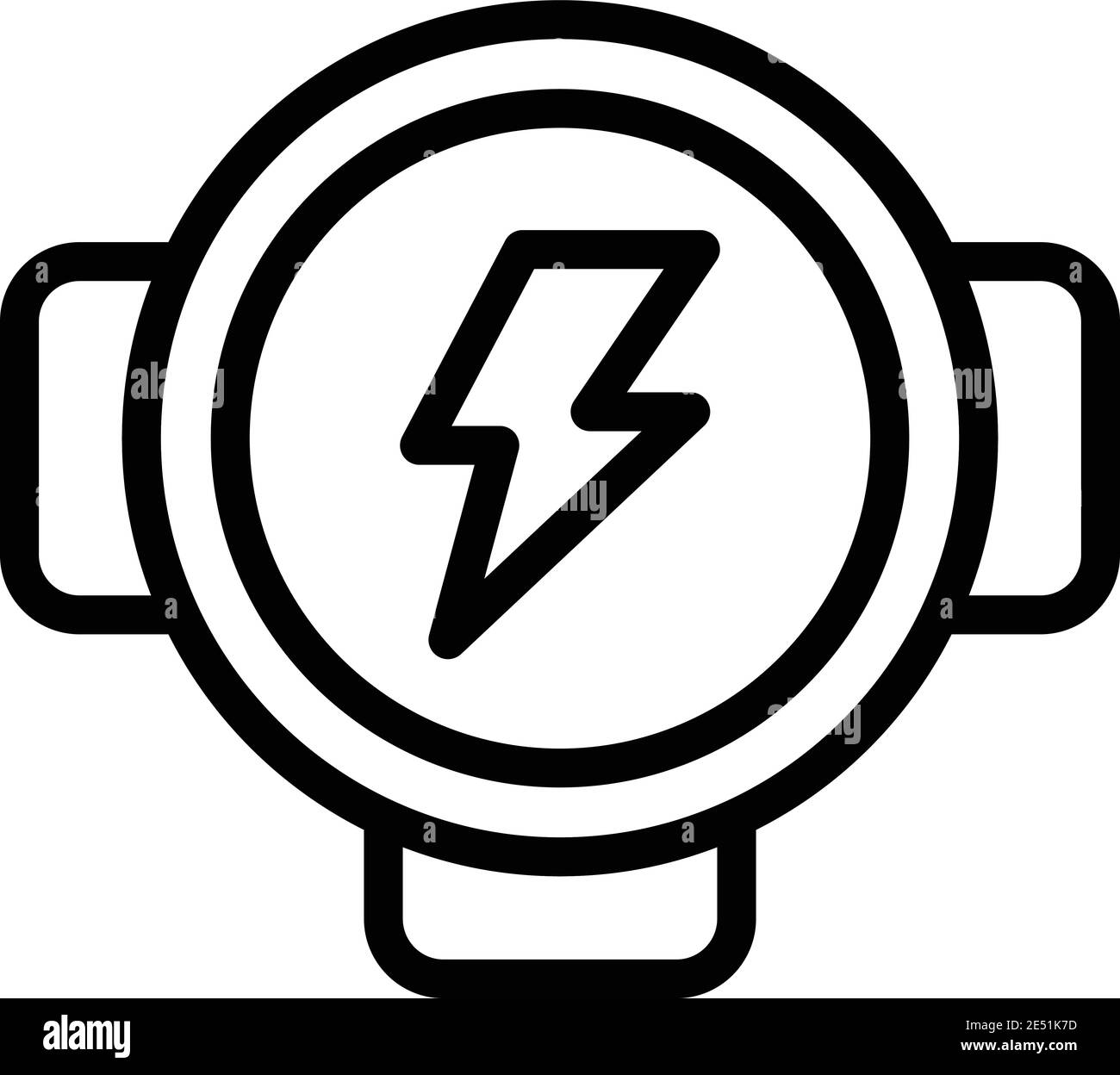 Round energy box icon. Outline round energy box vector icon for web ...