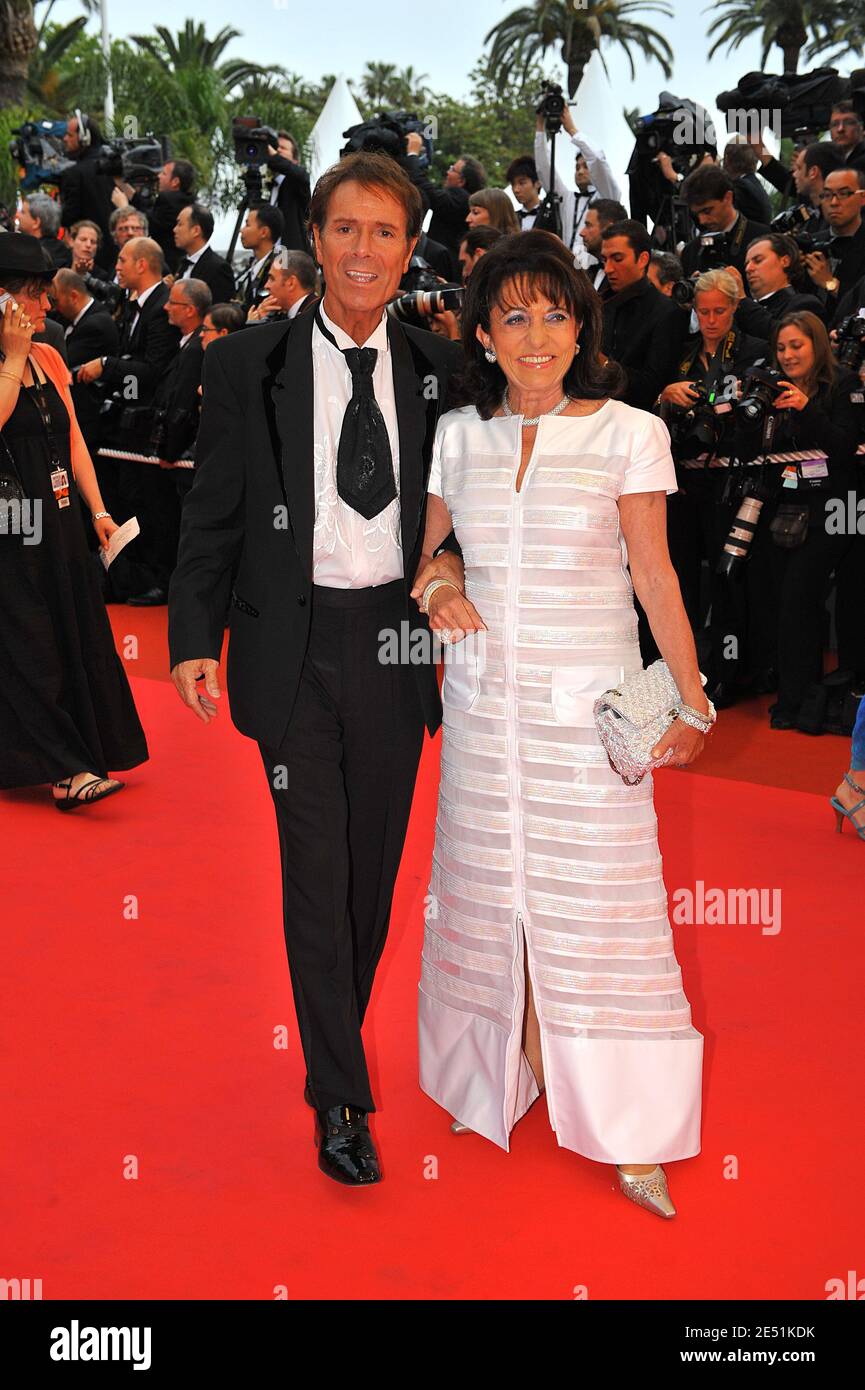 Cliff Richard and his wife seen arriving at the Palais des Festivals in ...