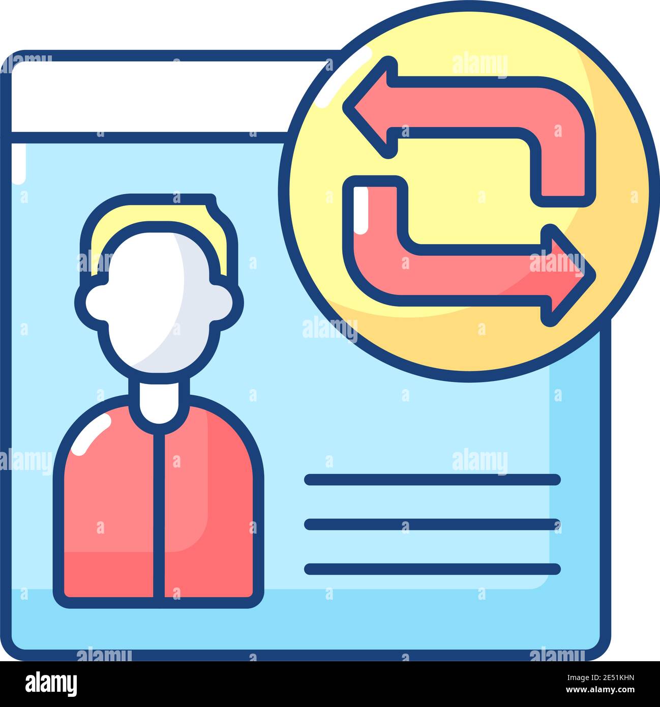 Returning visitor RGB color icon Stock Vector Image & Art - Alamy