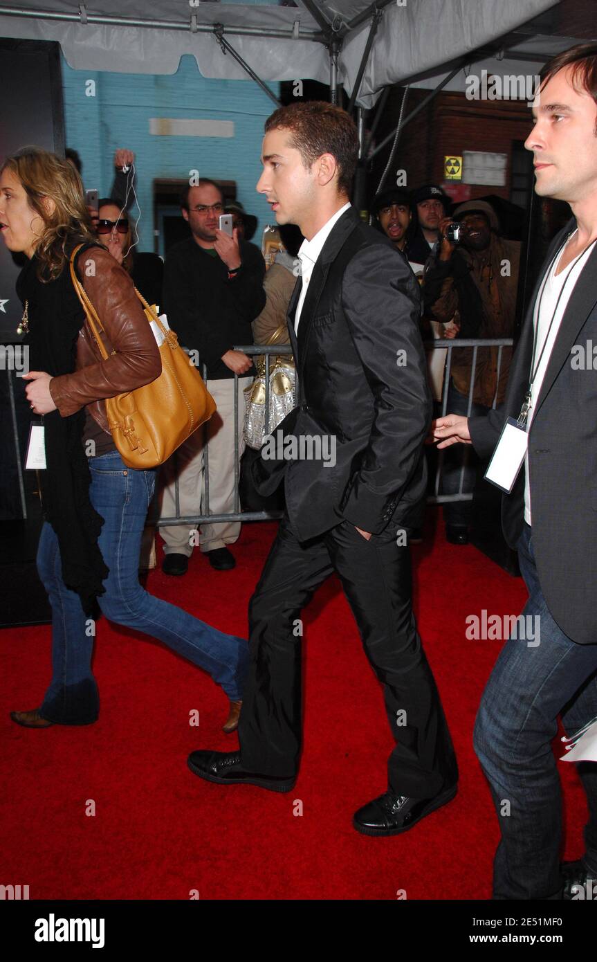 Actor Shia LaBeouf walks by press at the special celebrity screening of ...