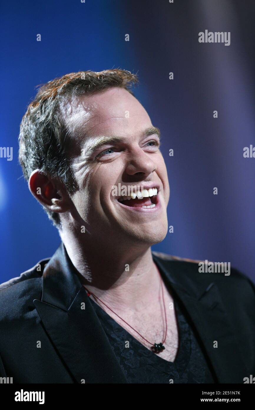 EXCLUSIVE - Canadian singer Garou attends the taping of a TV show in ...