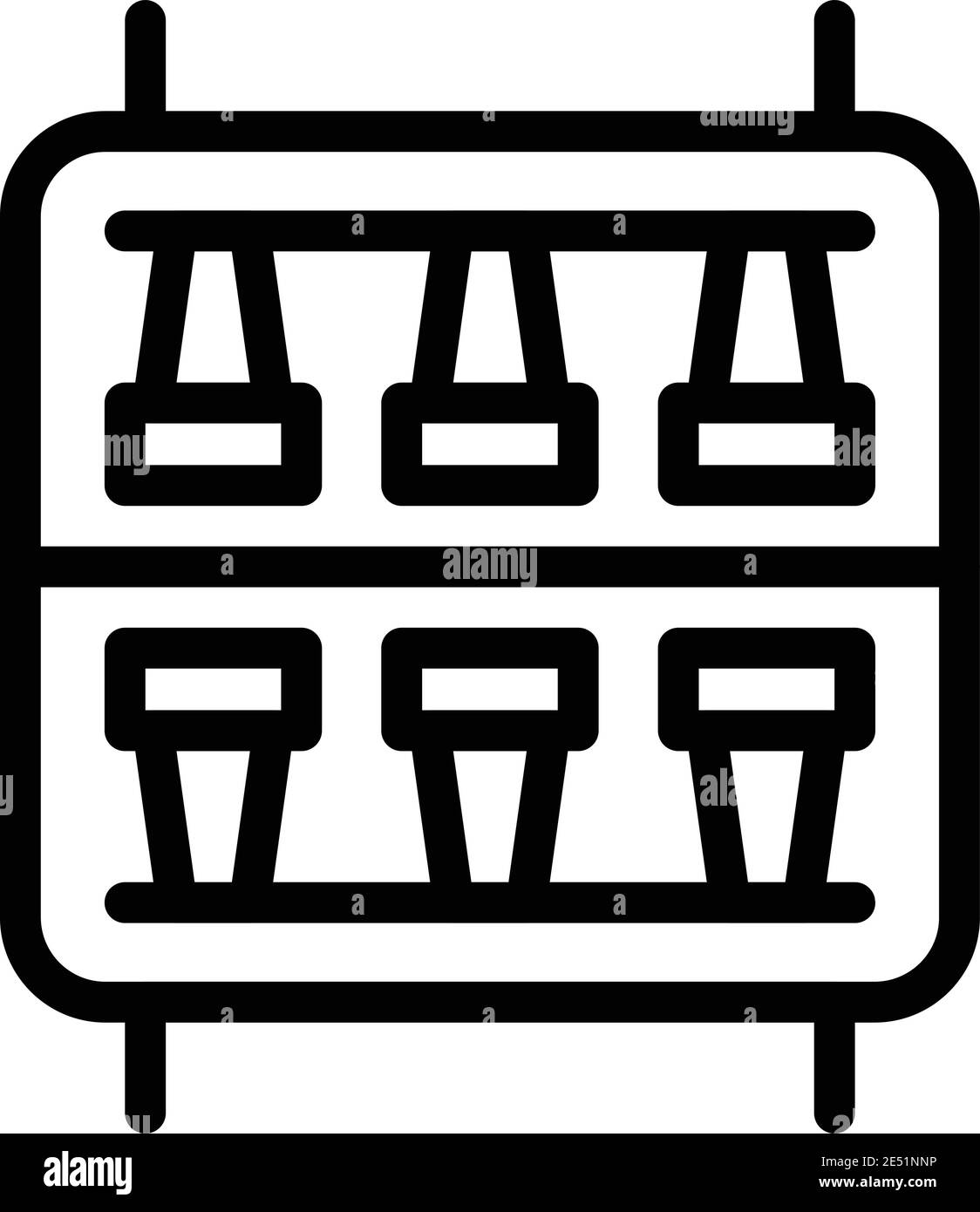 Electric switchboard icon. Outline electric switchboard vector icon for ...