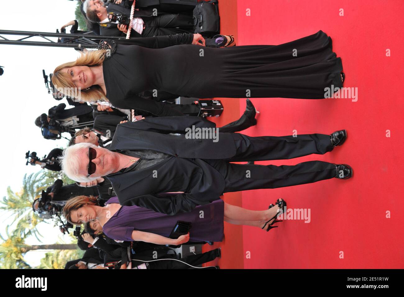 Marc Cerrone with his wife seen arriving at the Palais des Festivals in ...