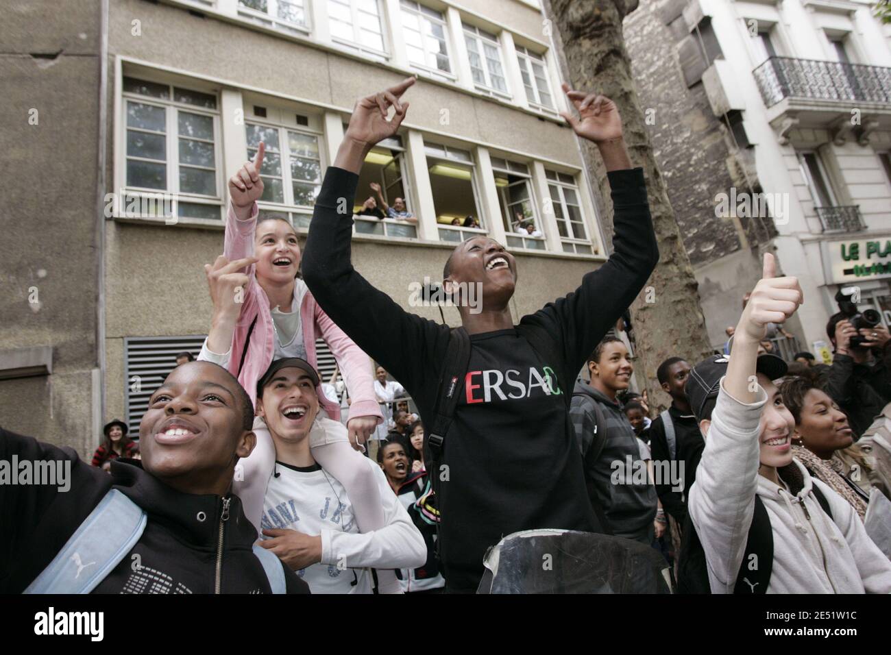 The students who play in the film 'Entre les Murs (The Class)' are seen ...