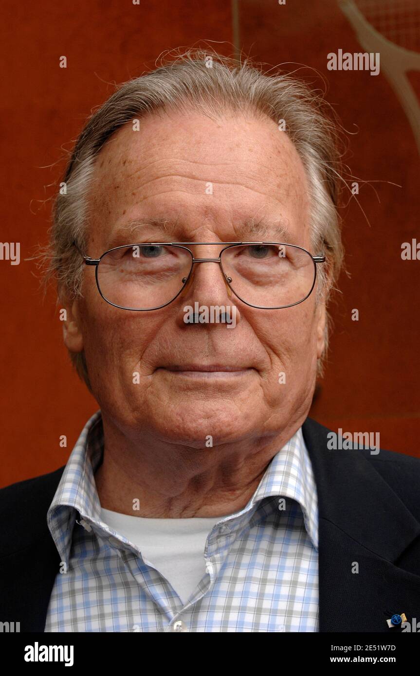 Jean Piat arrives for lunch at the 'Village', the VIP area of the ...