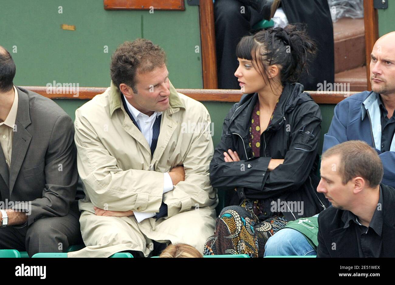 Pierre Sled and LCI TV presenter Erika Moulet attends the French Open ...