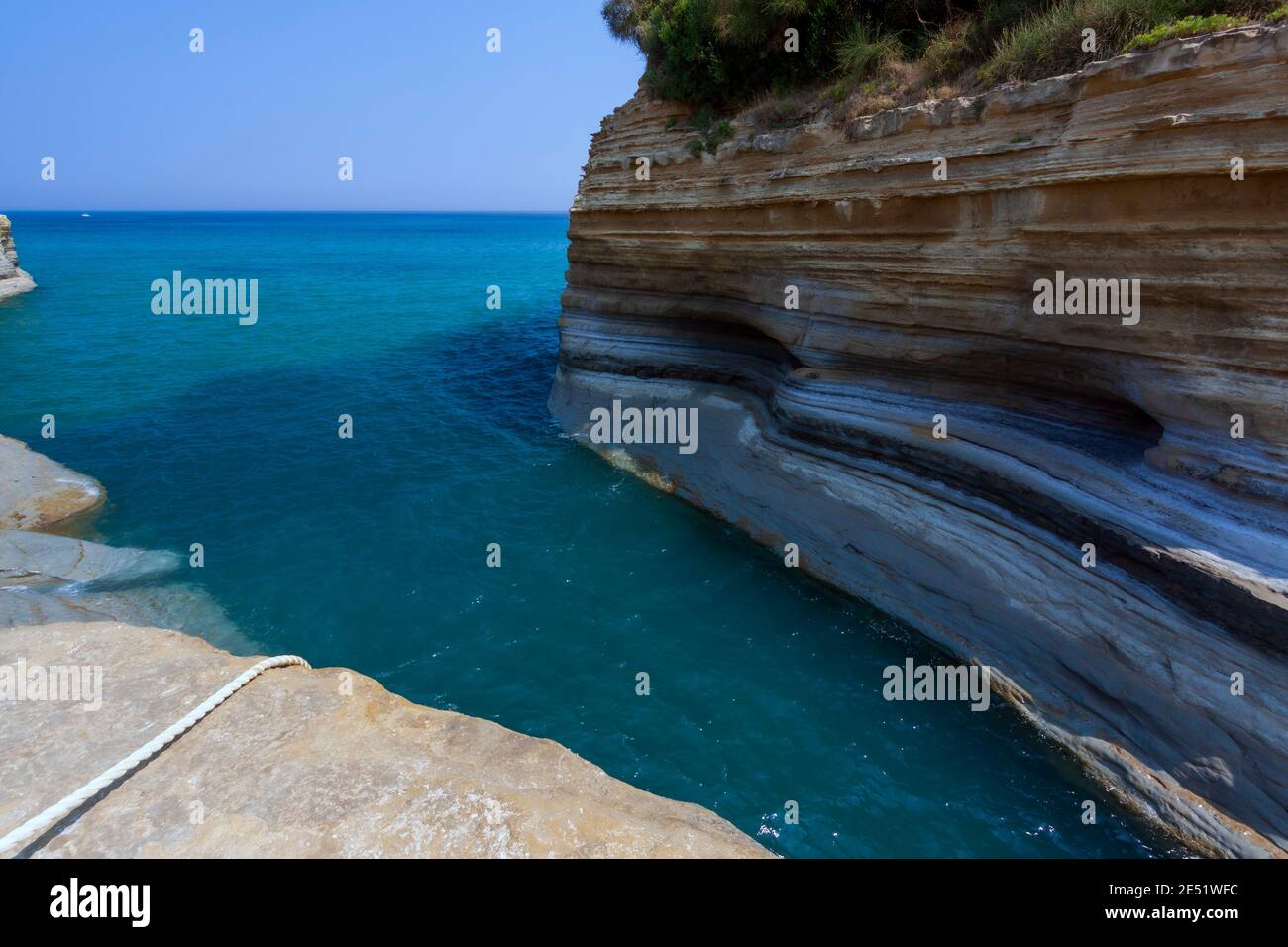 Rock formation Canal d'Amour, Greece, Corfu, Sidari Stock Photo - Alamy