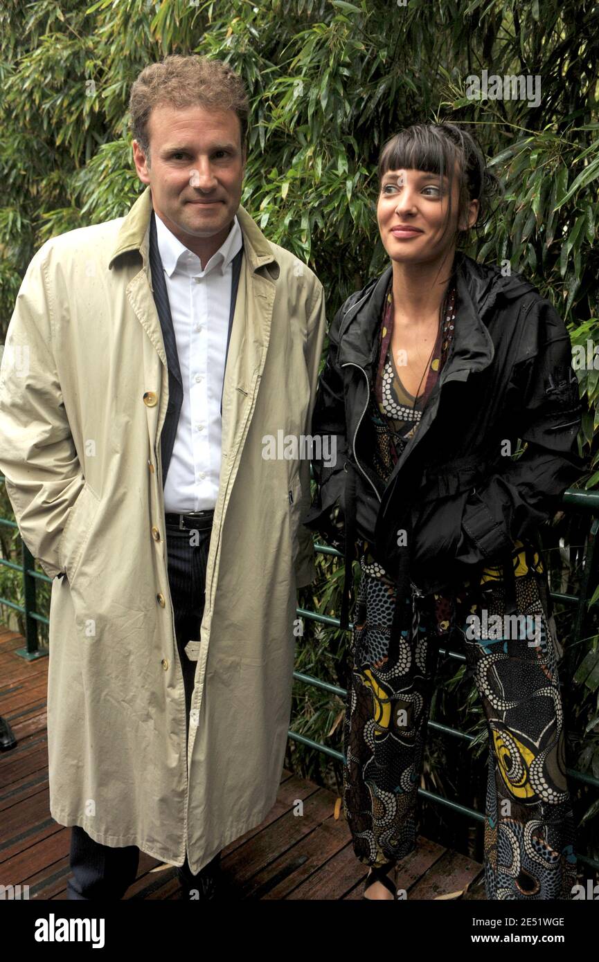 Pierre Sled and LCI TV presenter Erika Moulet arrives at the 'Village ...