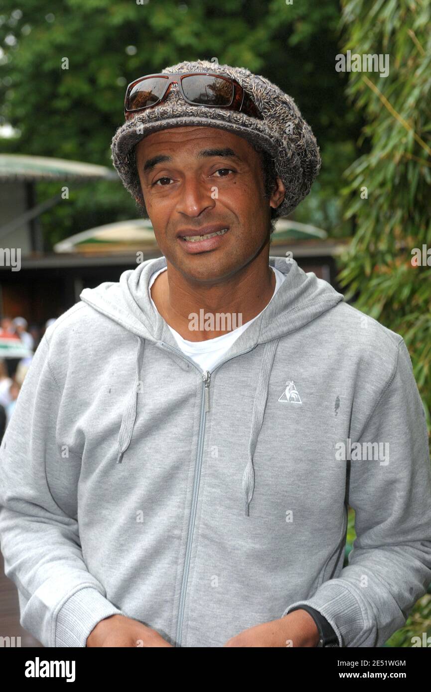 Yannick Noah arrives at the 'Village', the VIP area of the French Open ...