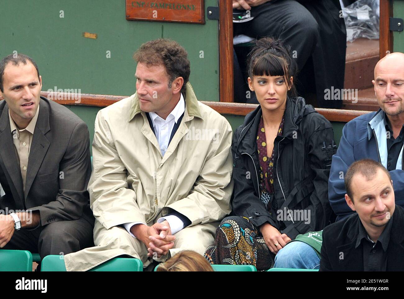 Pierre Sled and LCI TV presenter Erika Moulet attends the French Open ...