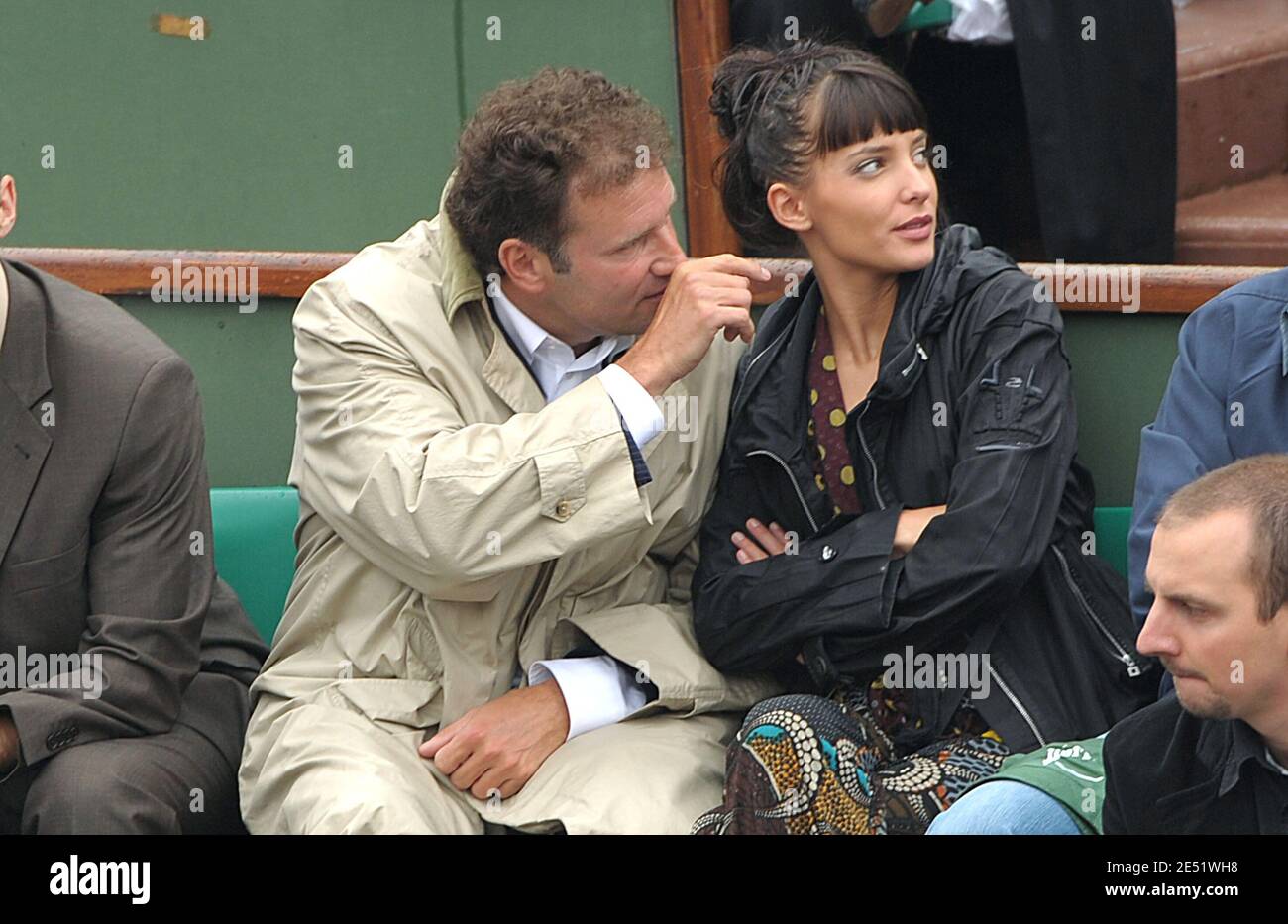 Pierre Sled and LCI TV presenter Erika Moulet attends the French Open ...