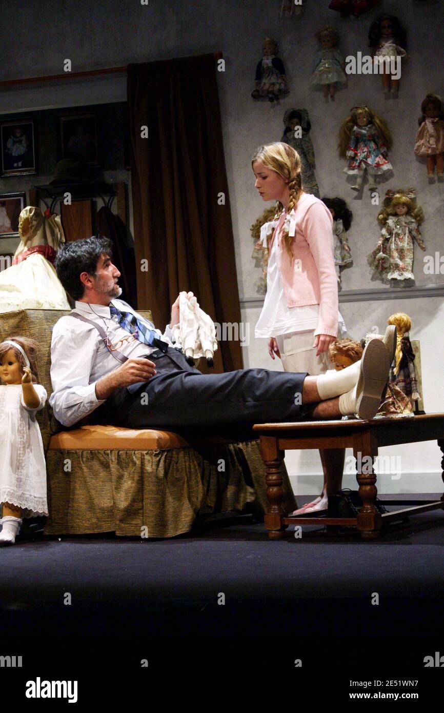 Cecilia Cara and Didier Brice during the run through of the play ...