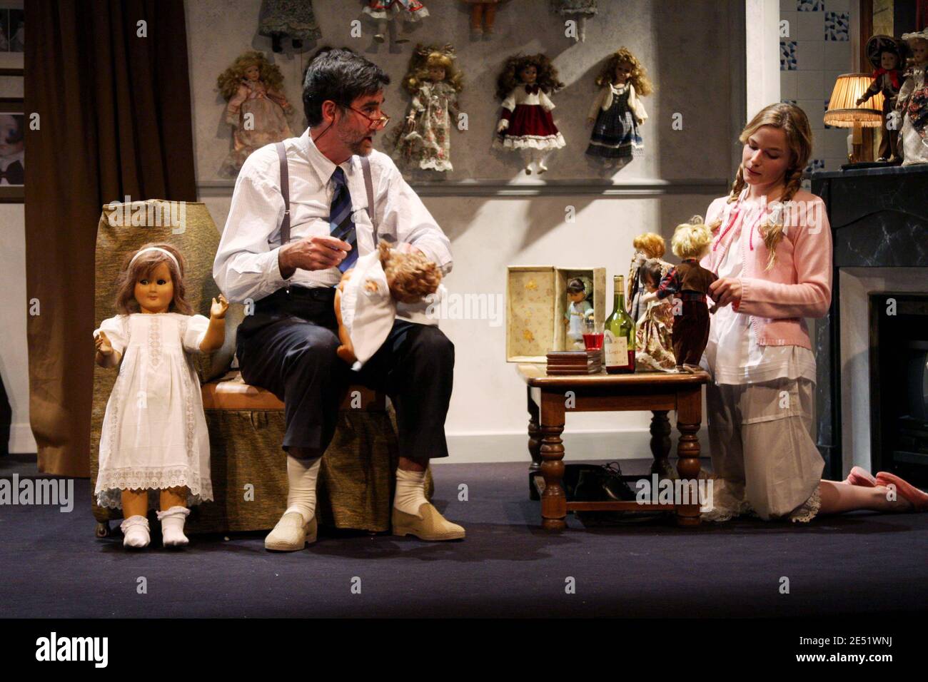 Cecilia Cara and Didier Brice during the run through of the play ...