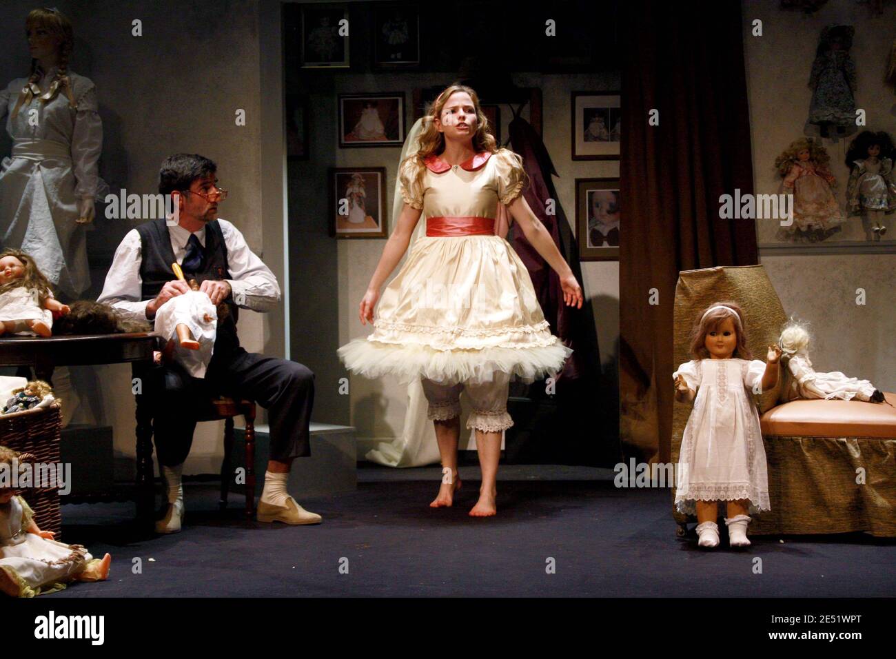 Cecilia Cara and Didier Brice during the run through of the play ...