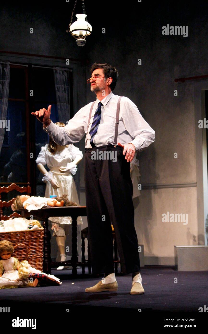 Cecilia Cara and Didier Brice during the run through of the play ...