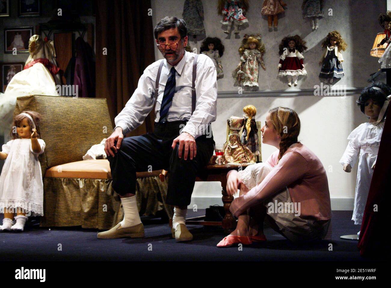 Cecilia Cara and Didier Brice during the run through of the play ...