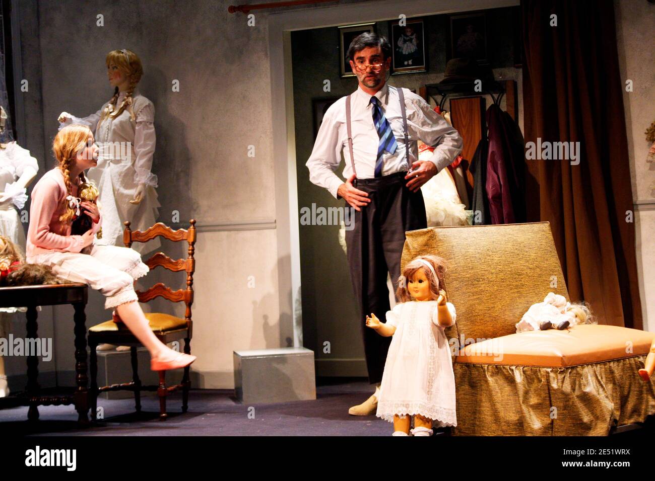 Cecilia Cara and Didier Brice during the run through of the play ...