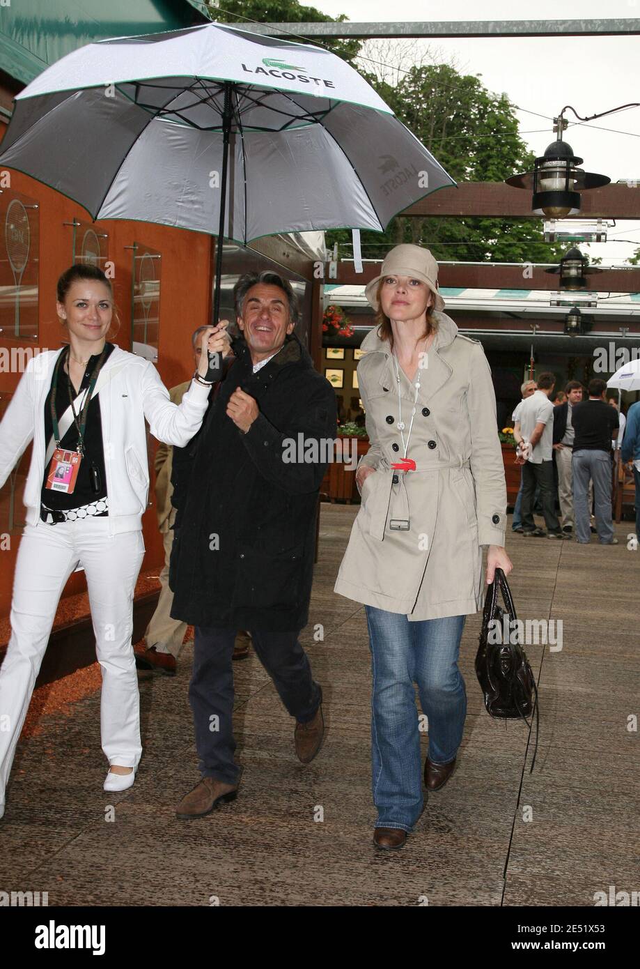 Gerard Holtz and Alexandra Kazan arriving at the VIP village during ...