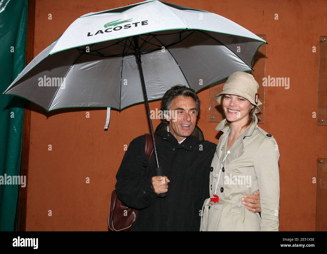 Gerard Holtz and Alexandra Kazan arriving at the VIP village during ...