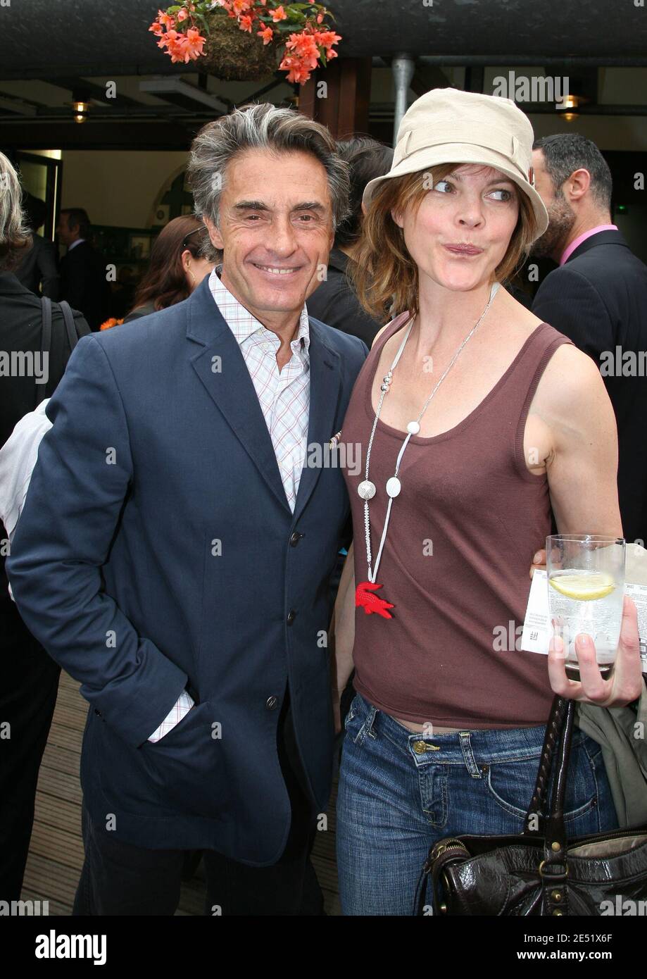 Gerard Holtz and Alexandra Kazan arriving at the VIP village during ...