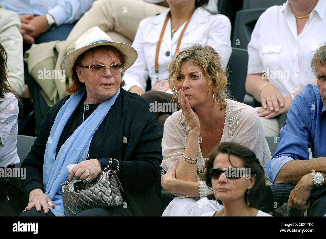 Michele Laroque and Regine attend the 2008 French Tennis Open at Roland ...
