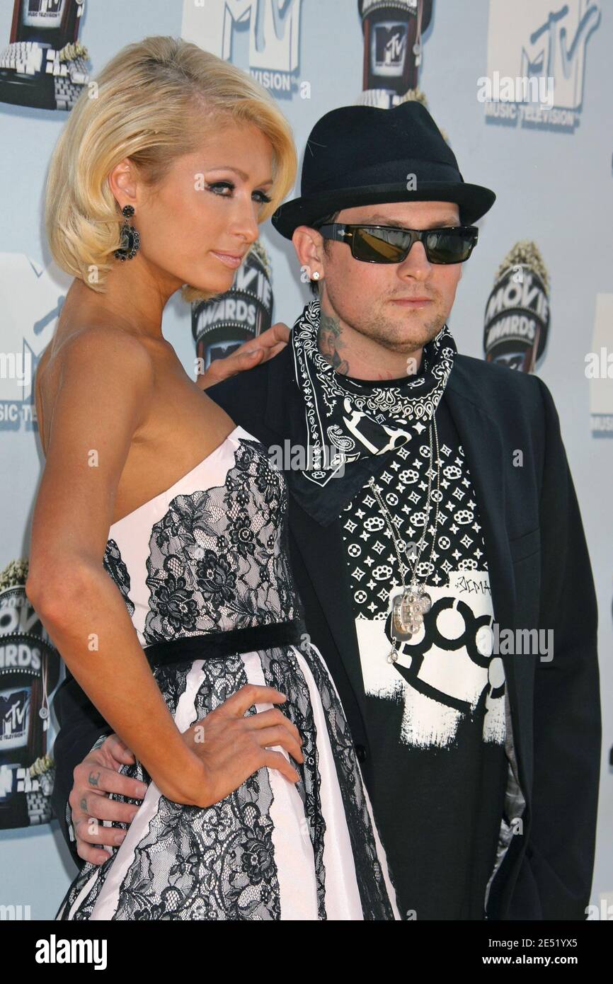 Paris Hilton, Benji Madden attend the 2008 MTV Movie Awards held at the ...