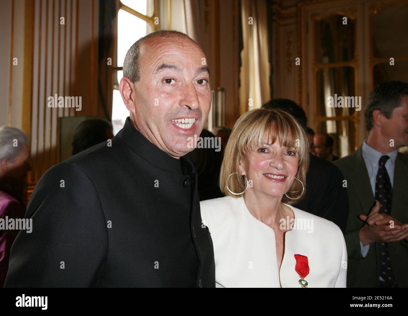 Eve Ruggieri (here with husband) receives the medal of officer in 'L ...