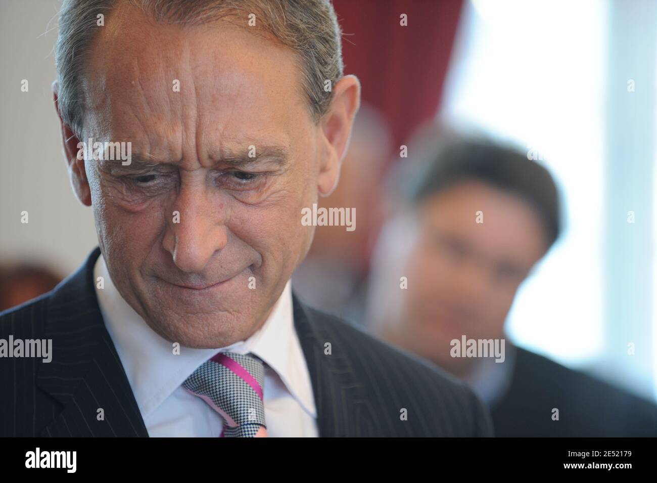 Paris Mayor Bertrand Delanoe on visit in Strasbourg, France on June 4 ...