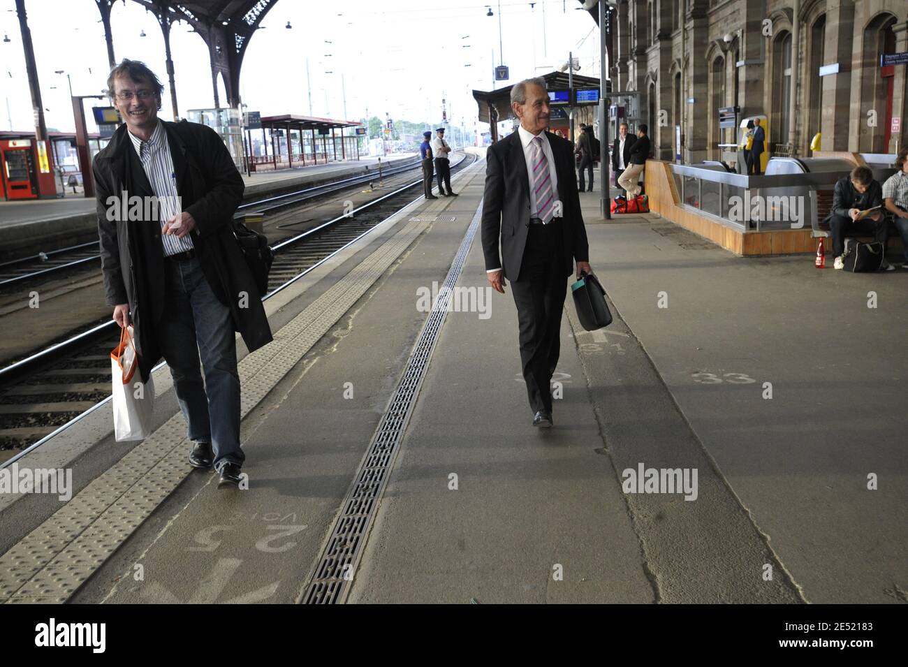 Paris Mayor Bertrand Delanoe at the Strasbourg station, France on June ...