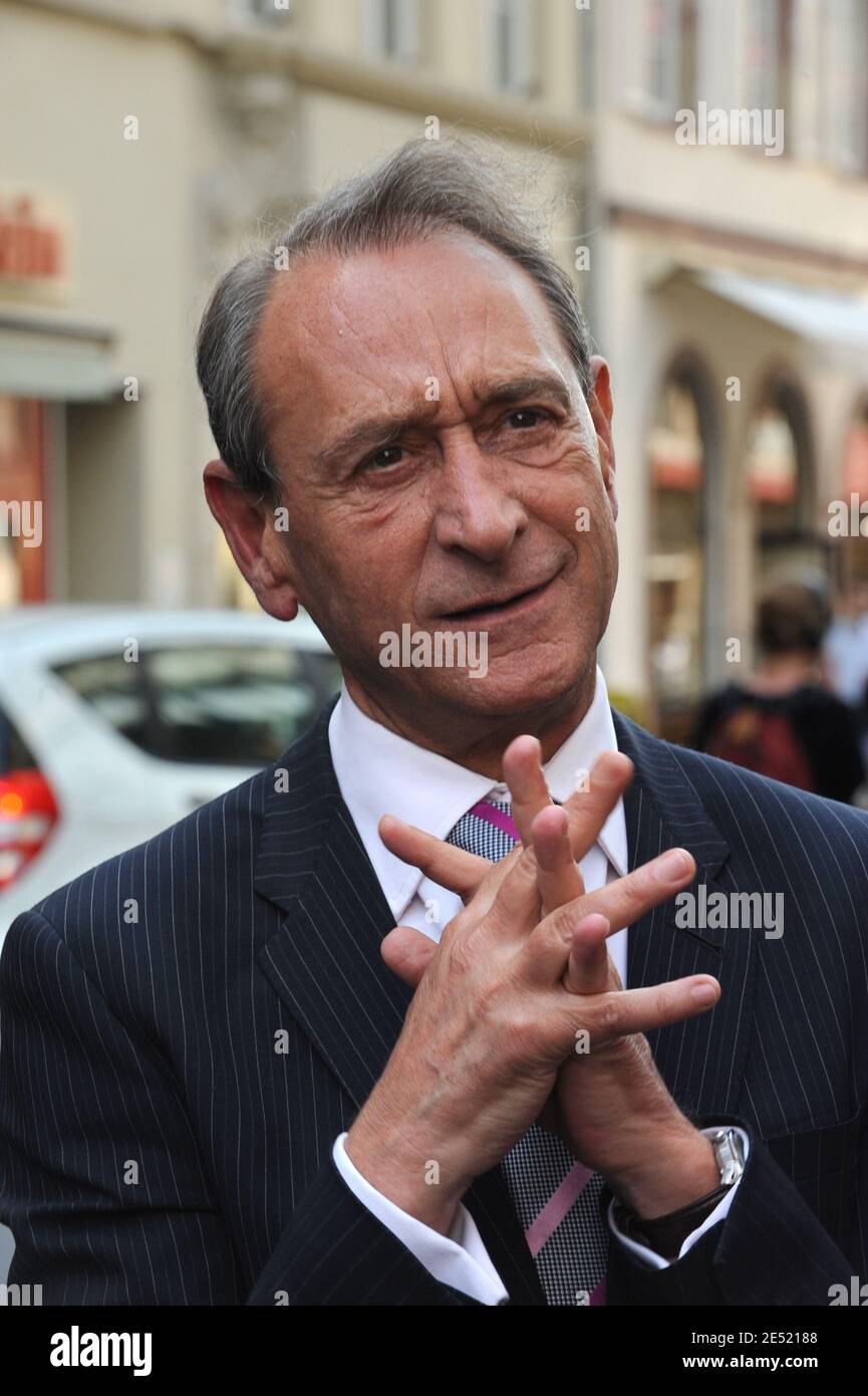 Paris Mayor Bertrand Delanoe on visit in Strasbourg, France on June 4 ...