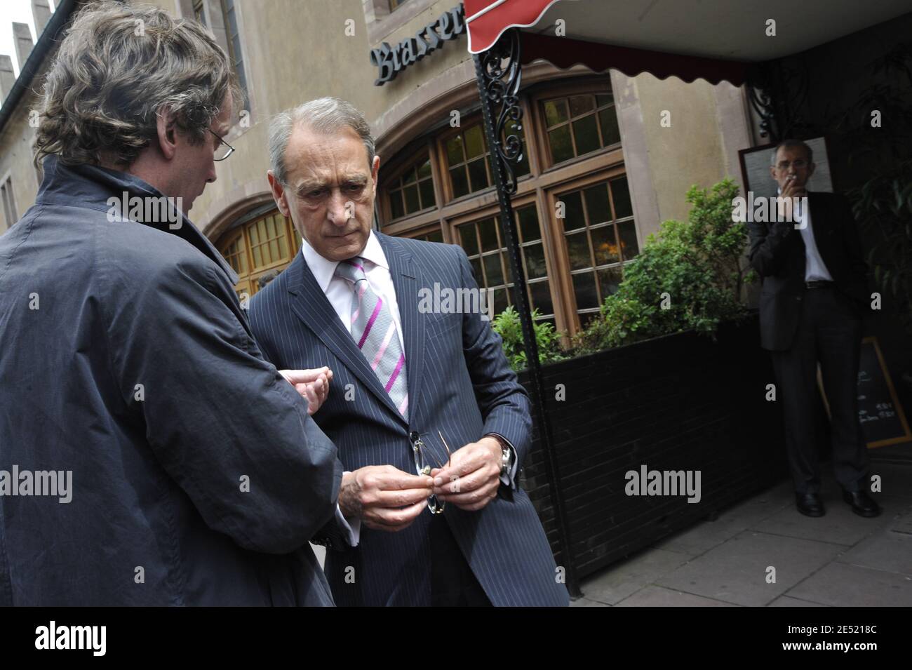 Paris Mayor Bertrand Delanoe on visit in Strasbourg, France on June 4 ...