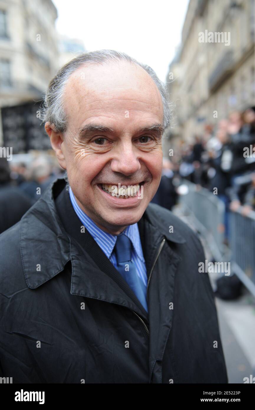 Frederic Mitterrand attends the funeral of French designer Yves Saint ...