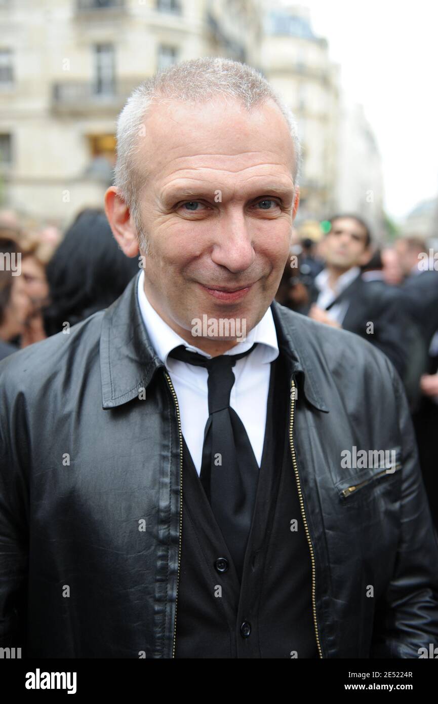 Jean-Paul Gaultier attends the funeral of French designer Yves Saint ...