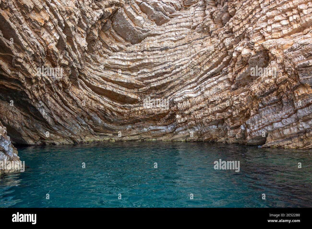 Mediterranean sea. Sea caves, Corfu island. Greece Stock Photo - Alamy