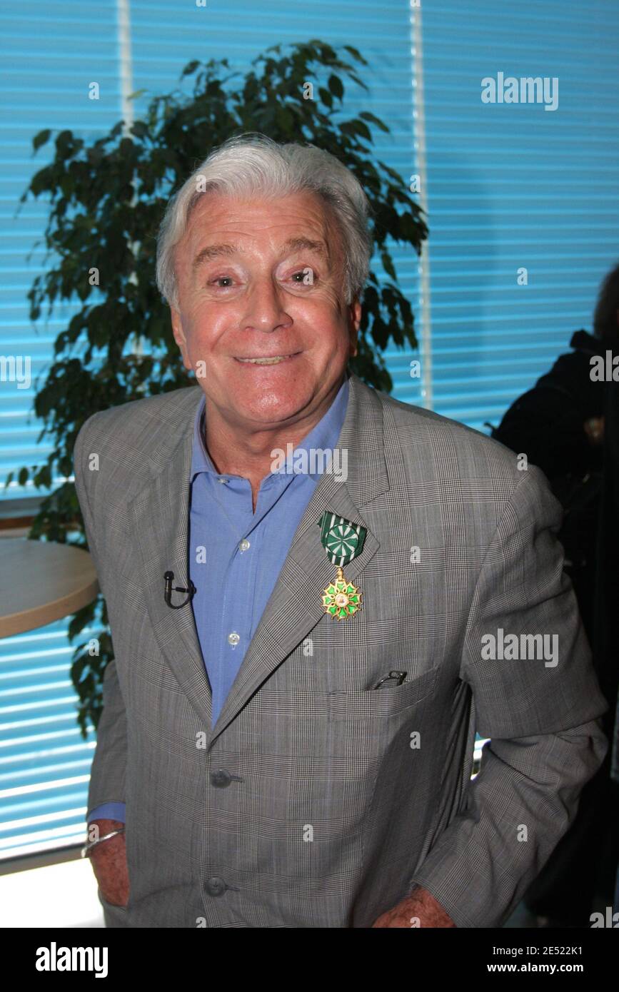 Louis Bozon poses during the 50th birthday of the radio show 'Le jeu ...