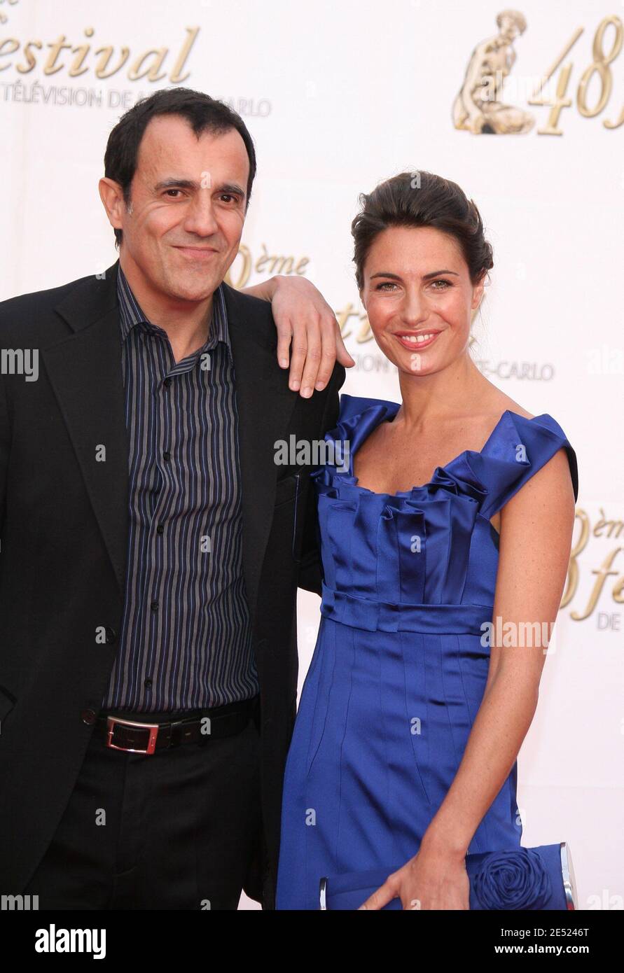 French TV presenter Alessandra Sublet and Thierry Beccaro arriving at ...