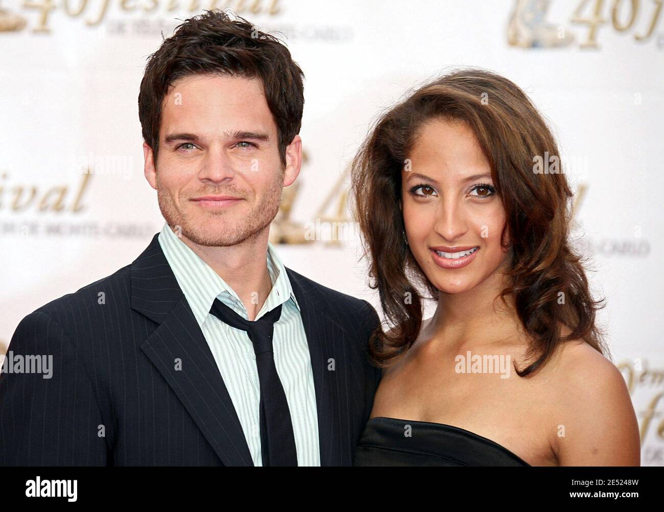 US actress Christel Khalil and Greg Rikaart arriving at the 48th Monte ...