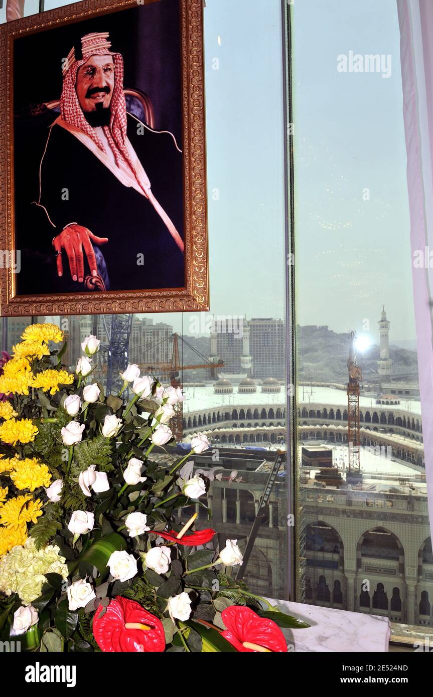 The Saudi King's Palace overlooking the 'kaaba', or the 'Cube', the ...
