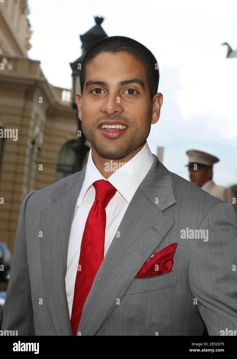 US actor Adam Rodriguez leaves the 'Hotel de Paris' during the 48th ...