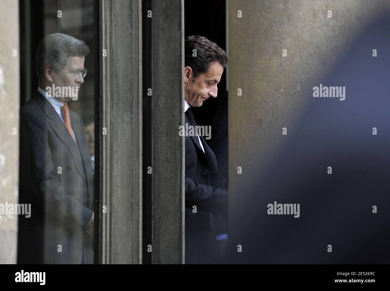 French President Nicolas Sarkozy and his diplomatic advisor and sherpa ...