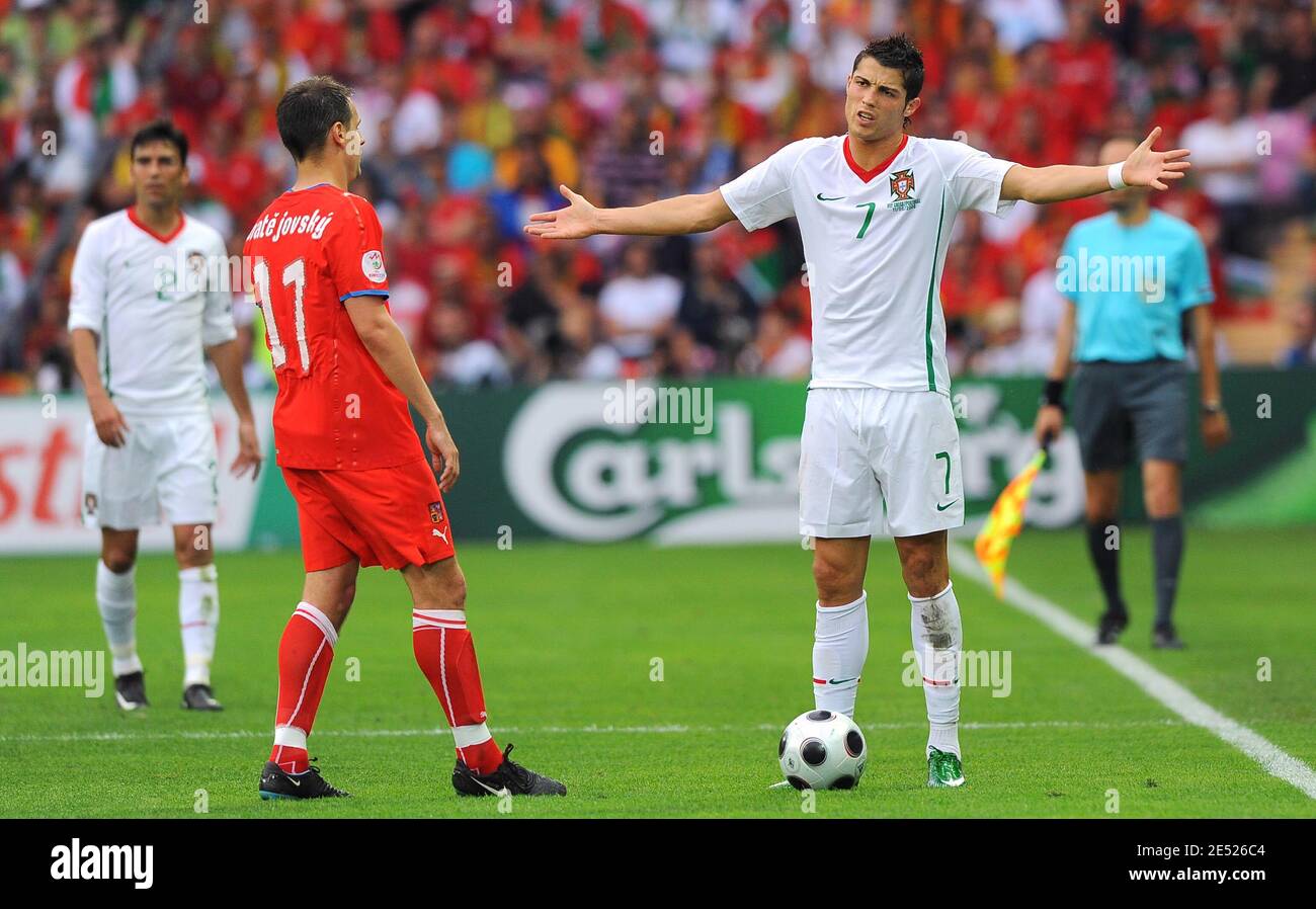 Portugal's Cristiano Ronaldo gestures during the Euro 2008 UEFA ...