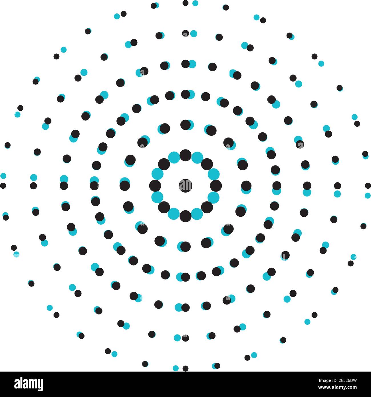 circular dotted frame, Circle decorative dots over white background ...