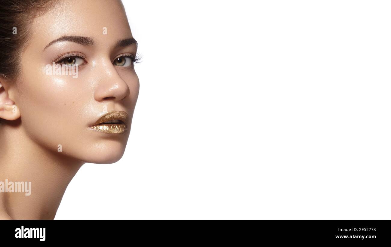 Shiny lips hi-res stock photography and images - Alamy