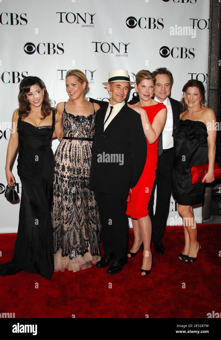 The cast of 'Boeing Boeing' arrives at the 62nd Annual Tony Awards held ...