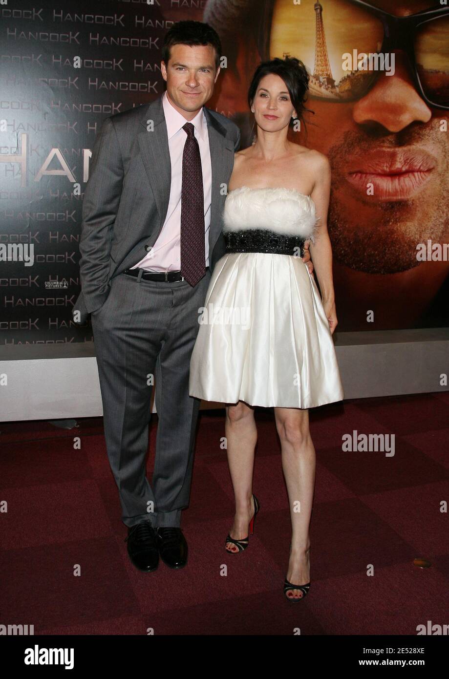 Actor Jason Bateman and his wife attending the French movie premiere of ...