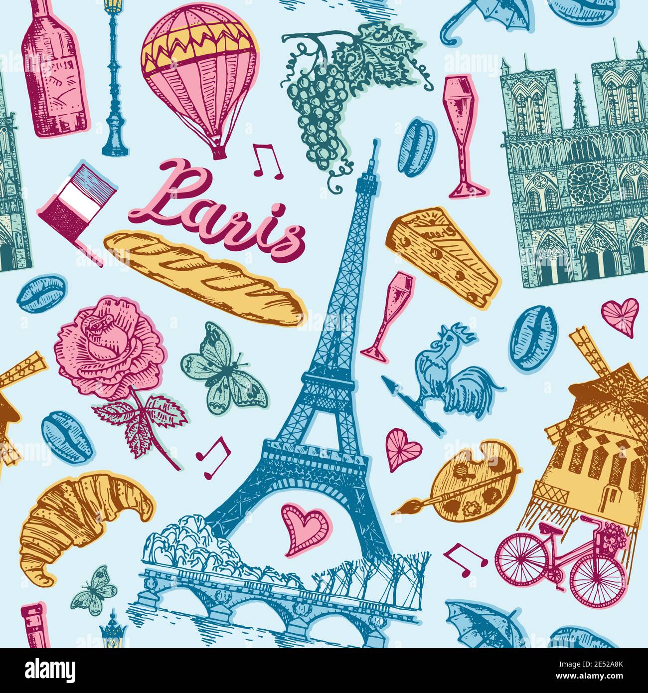 Cute Eiffel Tower Doodle