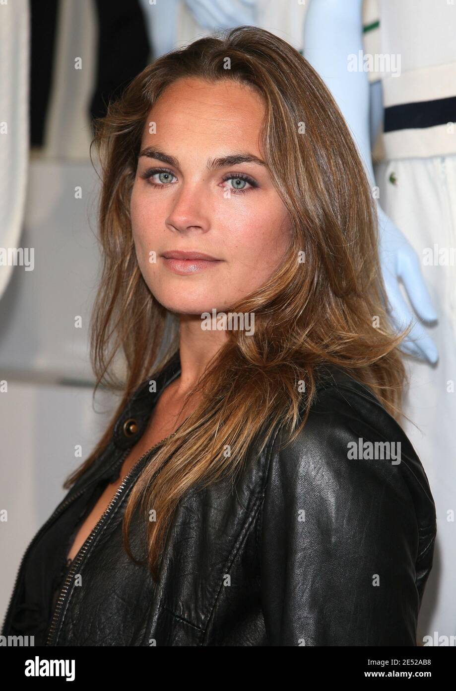 Melanie Maudran poses for photographers during 75th birthday Lacoste ...
