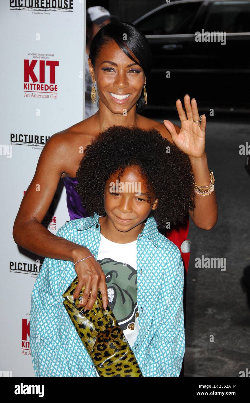 Actress Jada Pinkett Smith and her son actor Jaden Christopher Smith ...